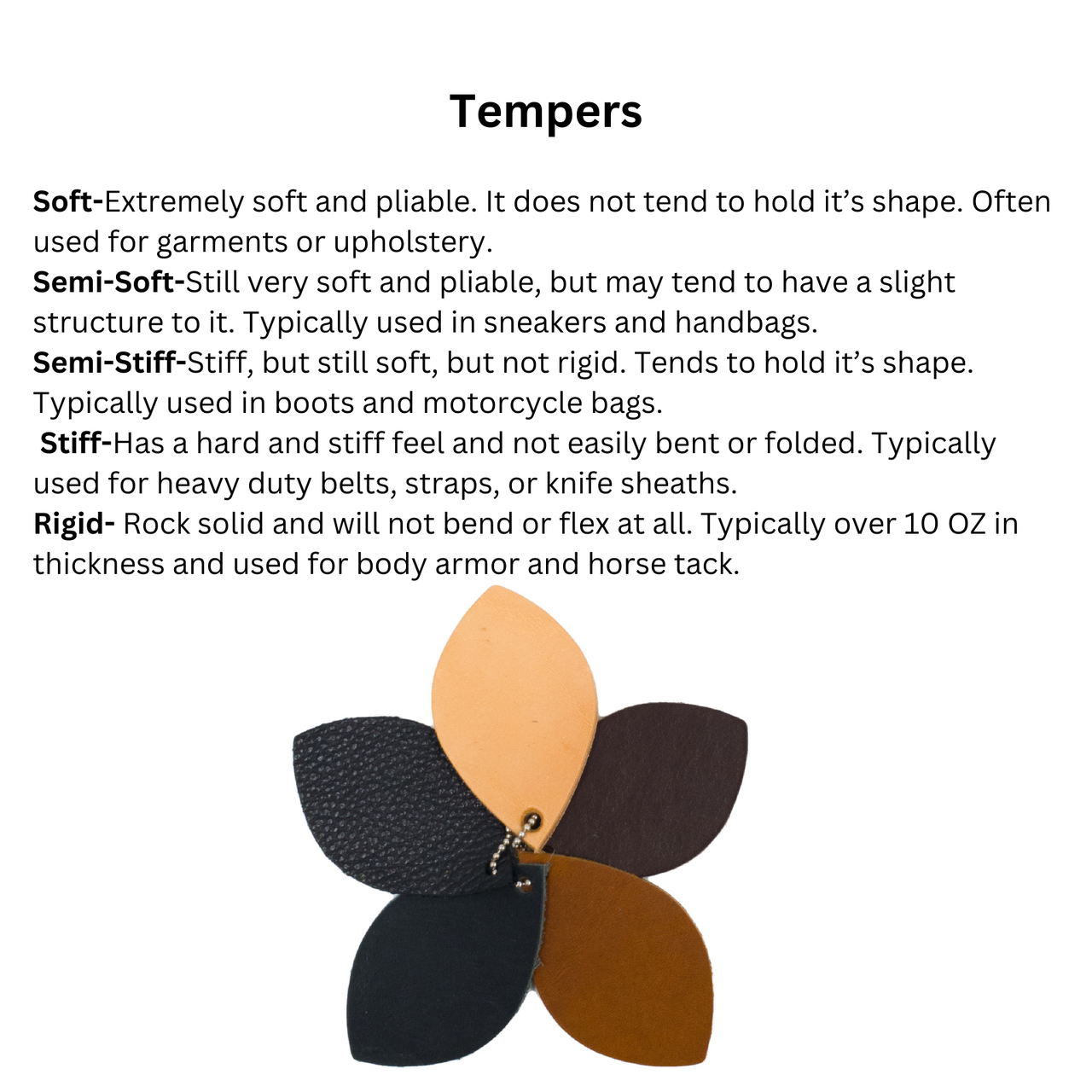 Leather Reference Sample Ring Beginner Information | The Leather Guy