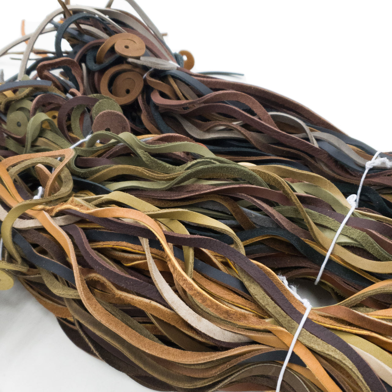 Earth Toned, Crafter's Oil Tanned Lace Bundles, 25 Laces, 72" x 1/4 ...