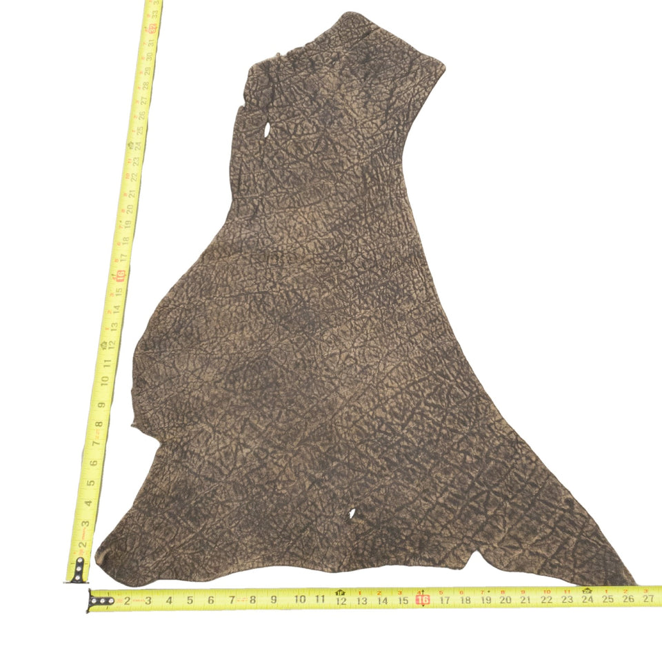 Genuine Elephant Leather Hides, Brown Safari Non-Stock, 4-5 oz, 1-4 Sq ...