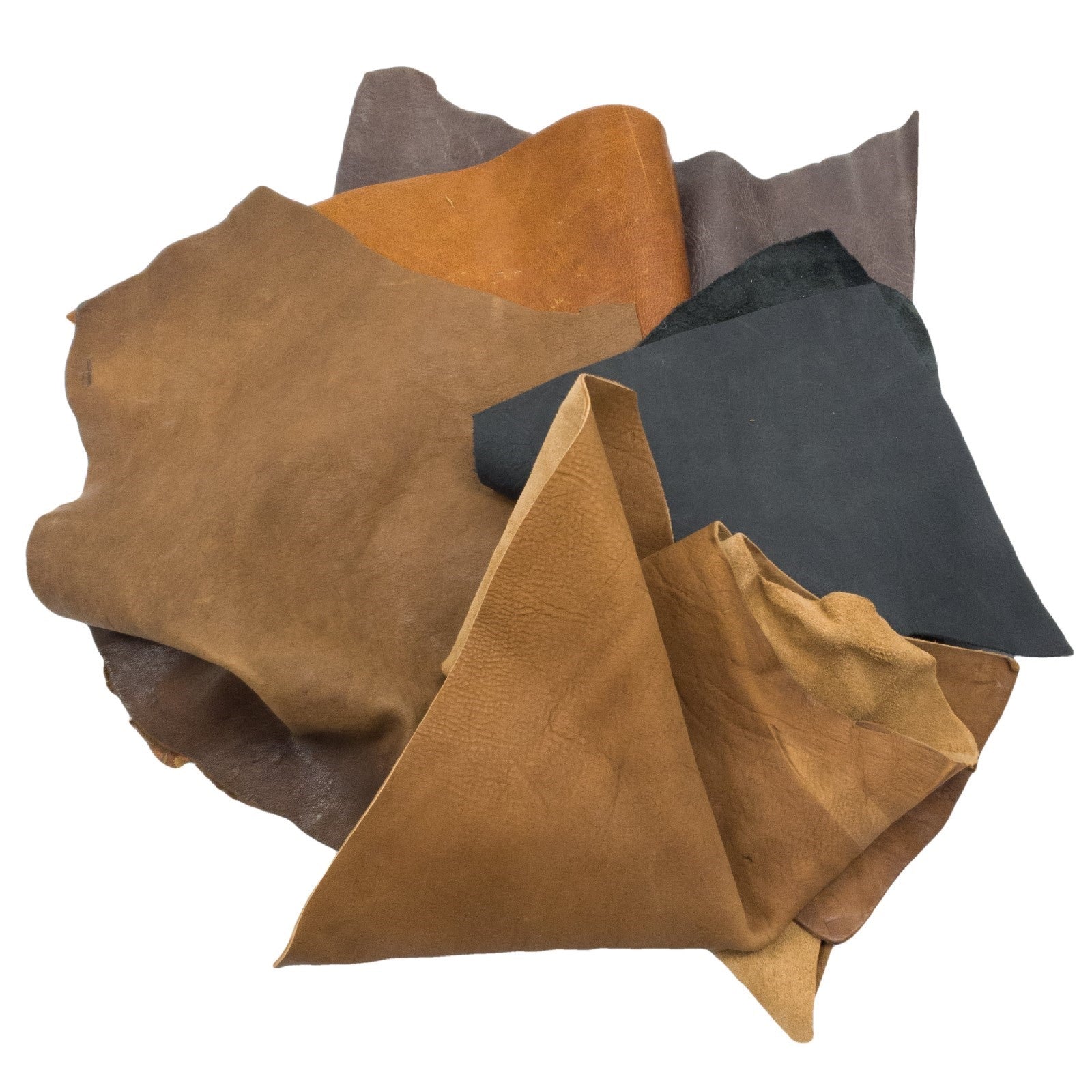 Rustic Cowhide Scrap, 1 hand -1 Sq Ft, 3-4 oz , Chrome Tanned Remnant ...