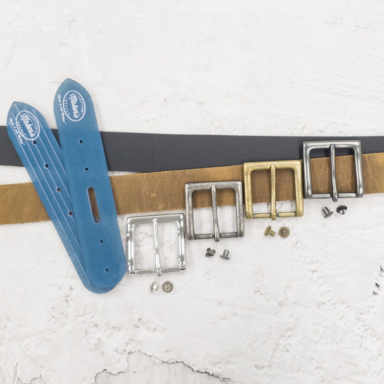 Belt Maker Kit, 9-10 oz | Bold Bemidji Black / Gun Metal | The Leather Guy