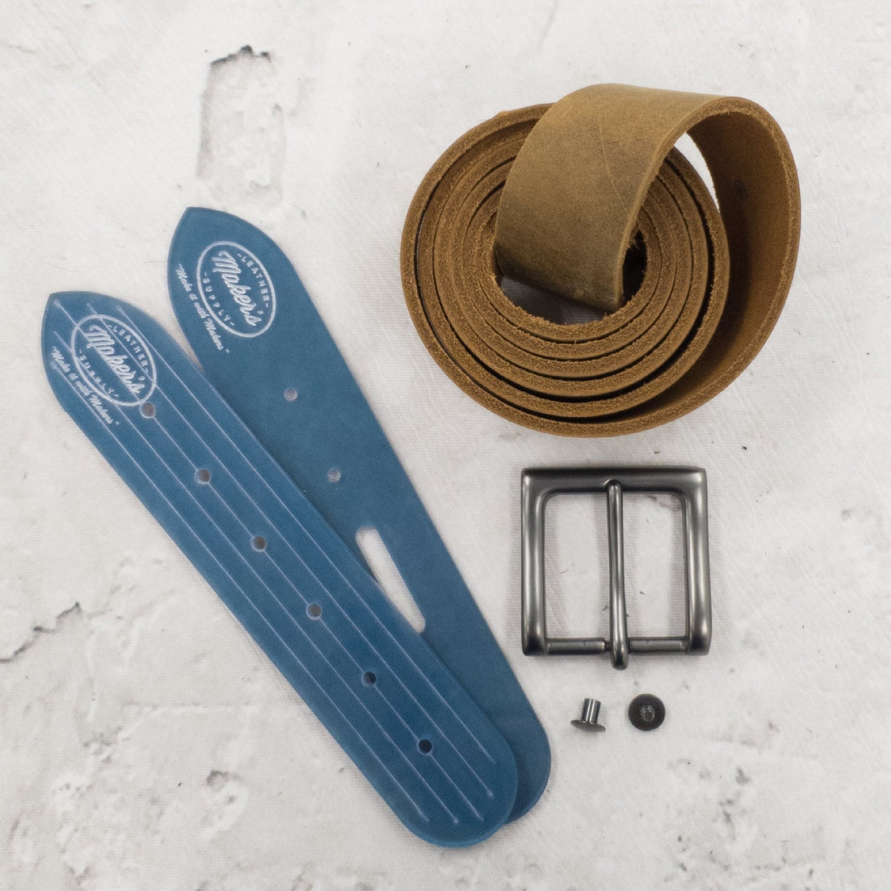 Belt Maker Kit, 9-10 oz | Bold Bemidji Black / Gun Metal | The Leather Guy