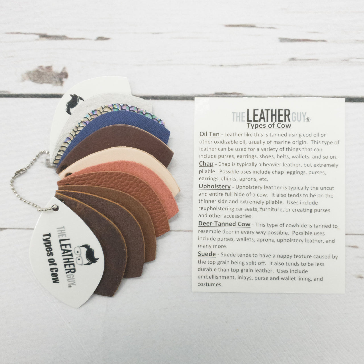 Leather Reference Sample Ring Beginner Information | The Leather Guy