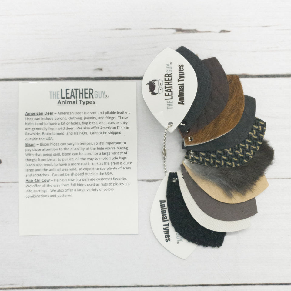 Leather Reference Sample Ring Beginner Information | The Leather Guy