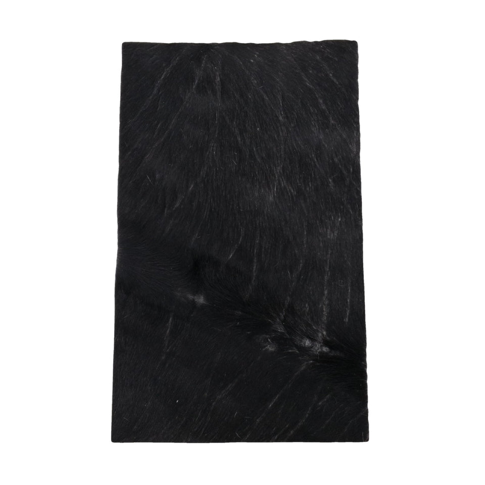 Solid Black Hair on Cow Hide Pre-cut | 8 x 10 | The Leather Guy