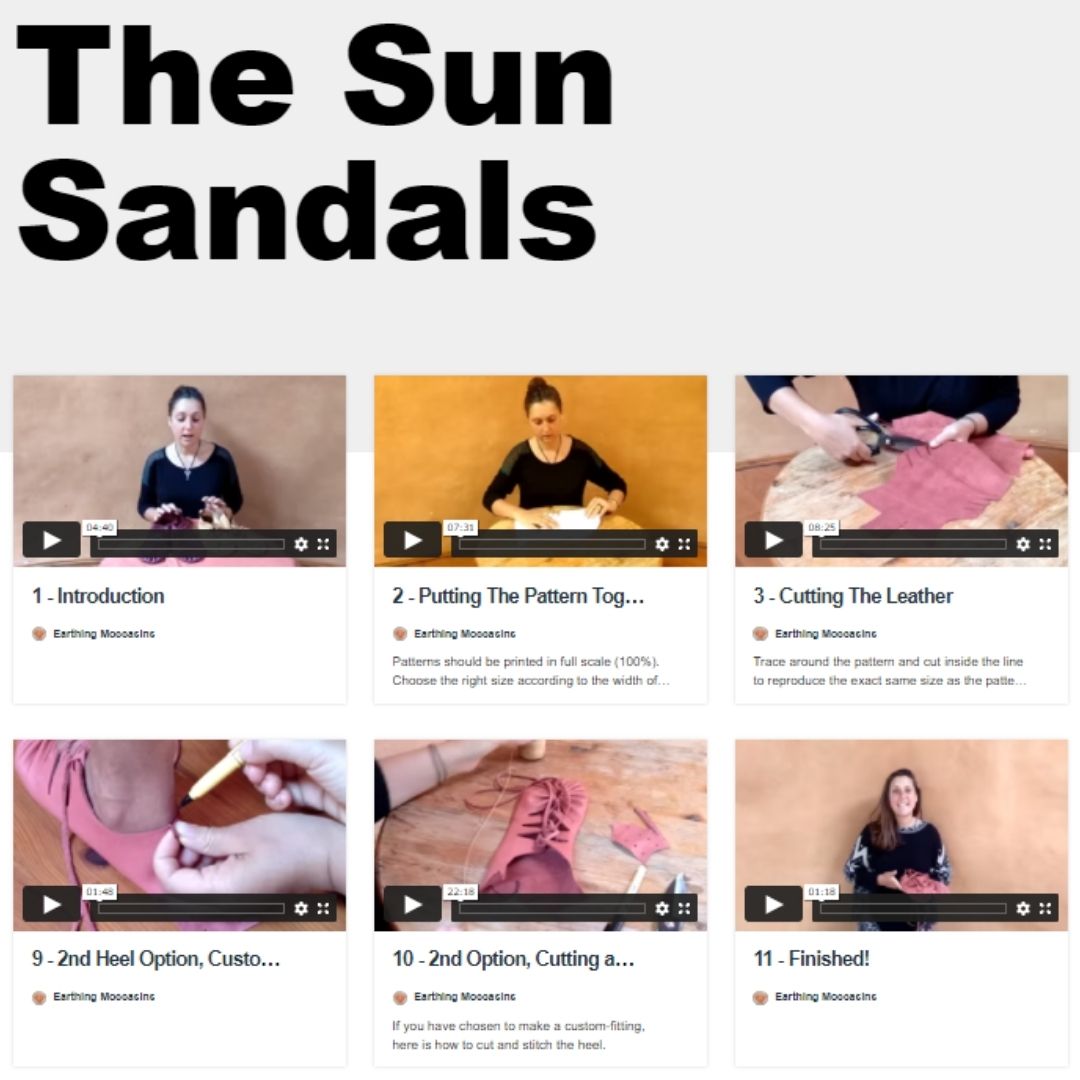 Digital Pattern DIY Sun Sandals - Earthing Moccasins | The Leather Guy