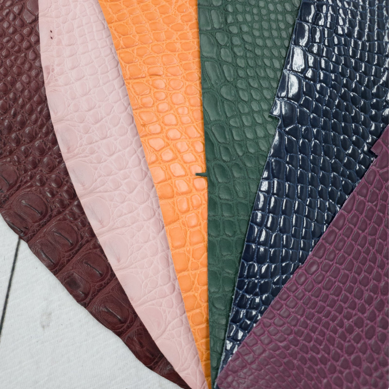 Alligator Skin Flank Various Colors | Genuine Leather | The Leather Guy