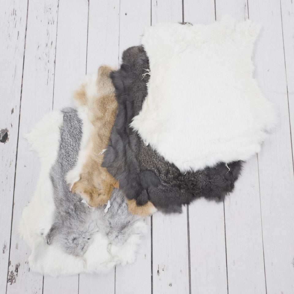 Rabbit Fur Pelts - Mixed Packs & Singles | The Leather Guy