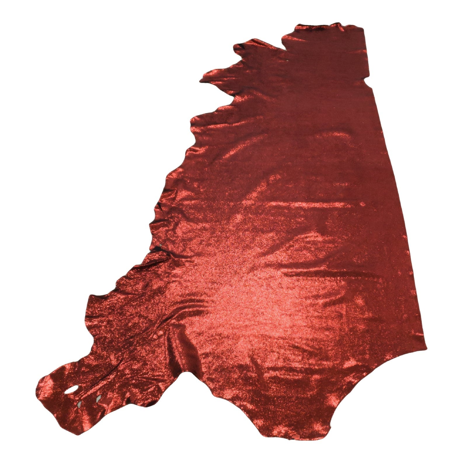 Metallic Red Sizzling Stingray 2-3 oz Cow Hides | The Leather Guy